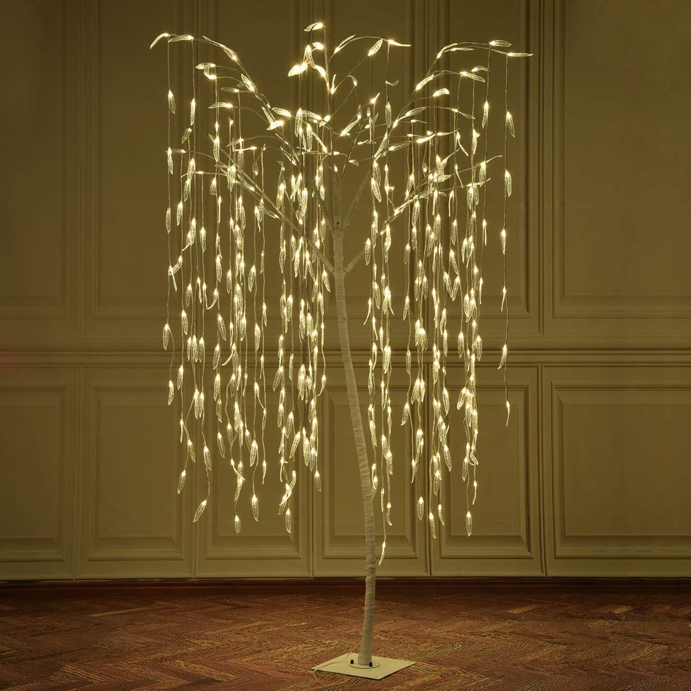 7ft Lighted Willow Tree, Warm White – Ehomeinc.com